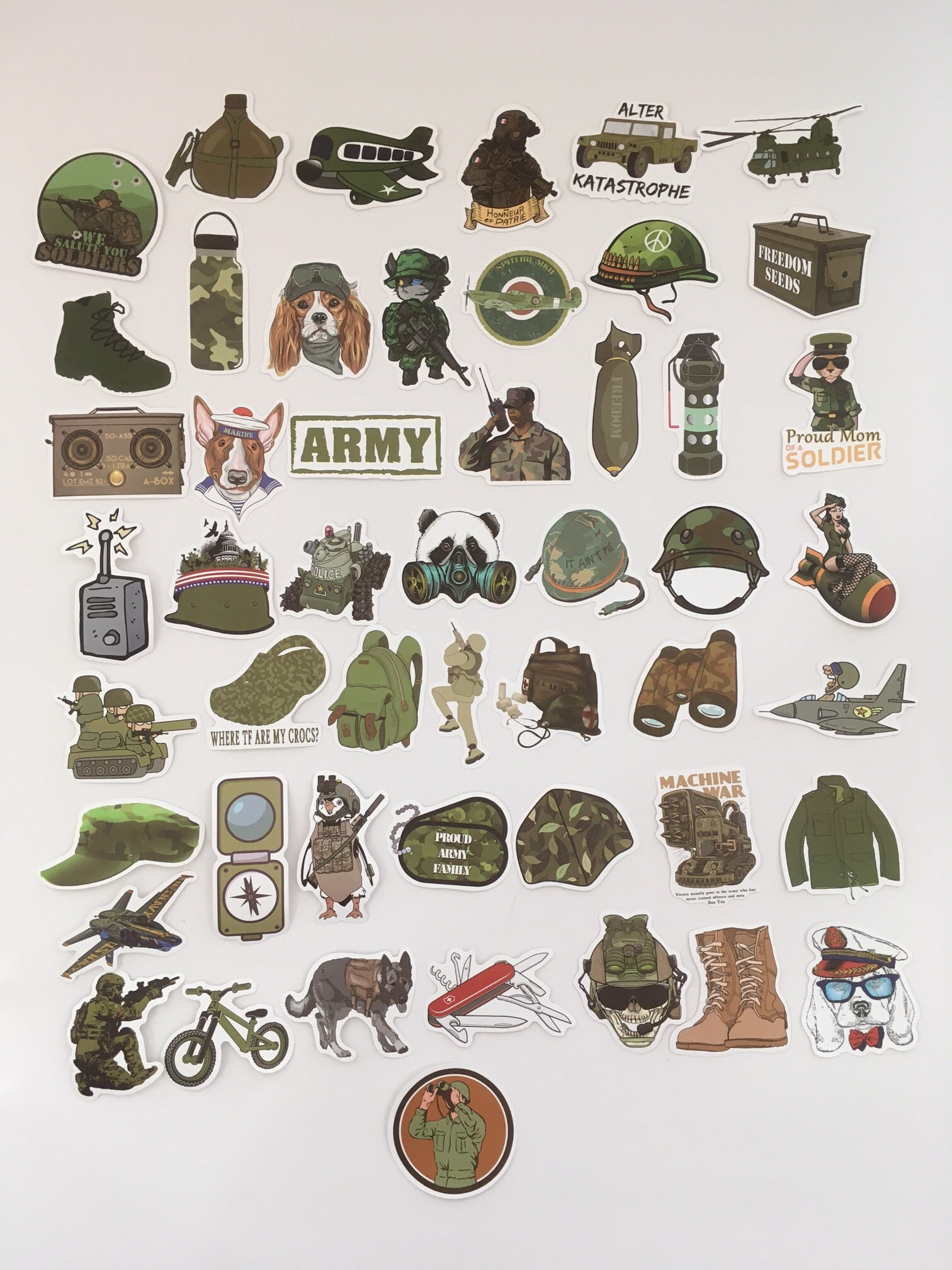 Military Army Stickers 50 Pcs Soldier American Patriot | Etsy