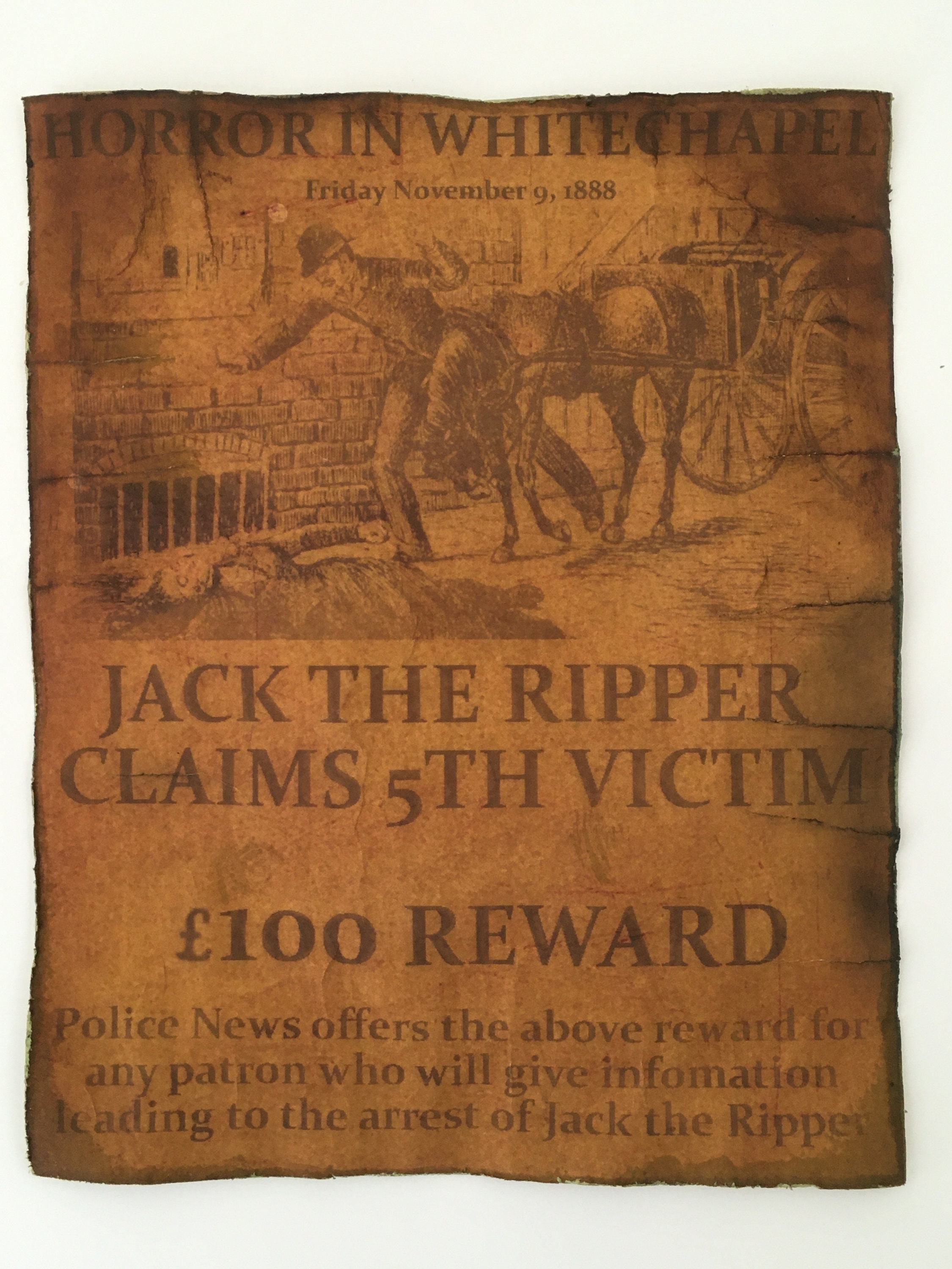 Jack The Ripper Wanted Poster