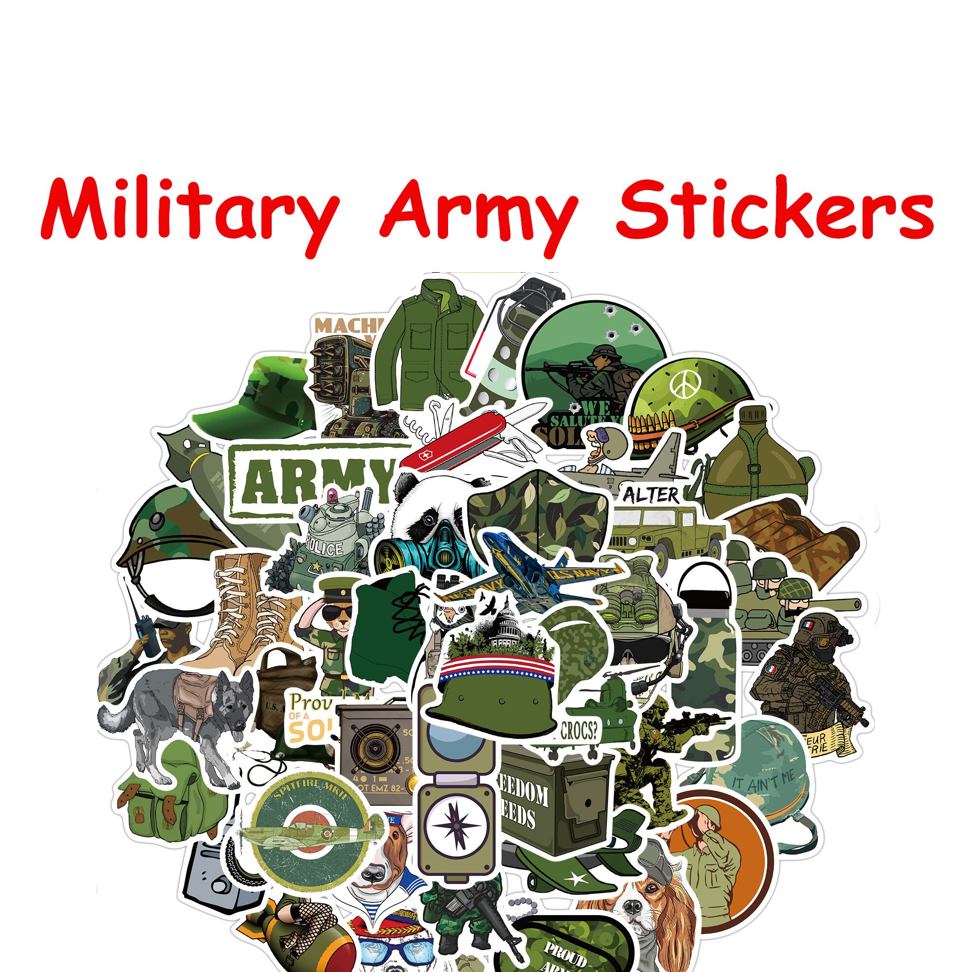 Military Army Stickers 50 Pcs Soldier American Patriot | Etsy