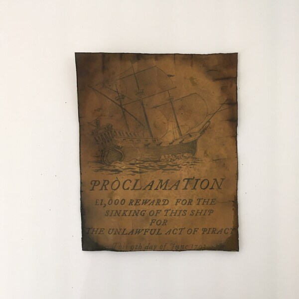 Pirate Wanted Poster - Etsy