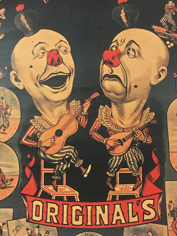 Vintage Circus Clown Posters