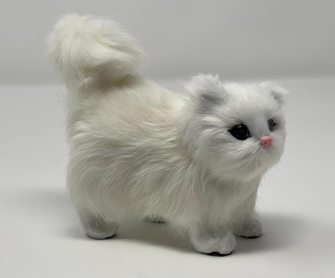 Cat Stuffed Animal Small Simulation Cats Hard Doll Soft Fur Mini ...