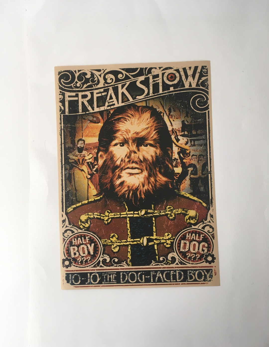 Circus Poster Dog Face Boy Freakshow Freak Show Carnival Show Art Print ...