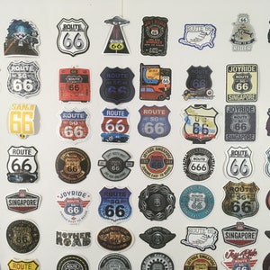 Route 66 Stickers American Decals United States Roads Singapore Route ...