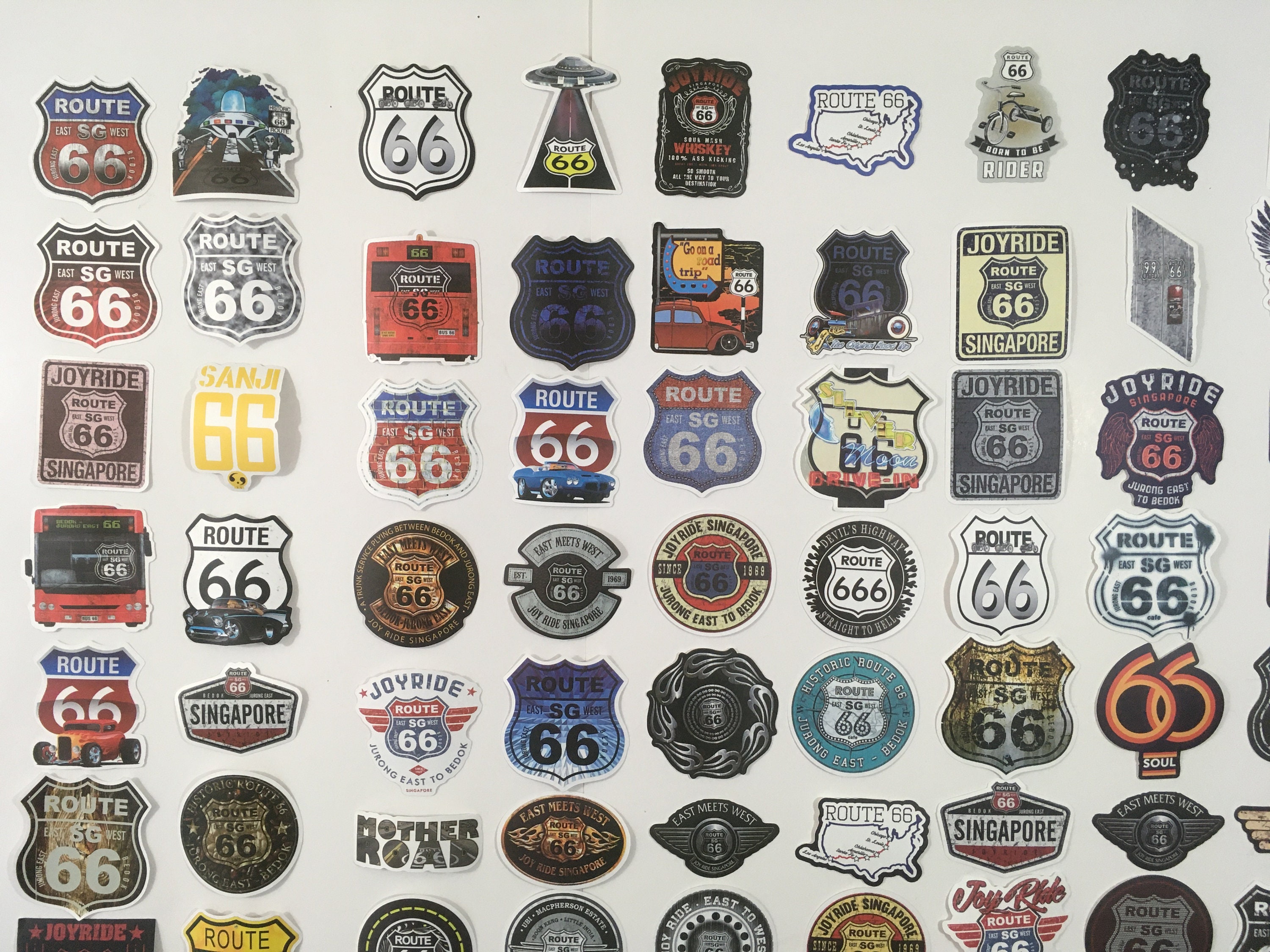 Route 66 Stickers American Decals United States Roads | Etsy