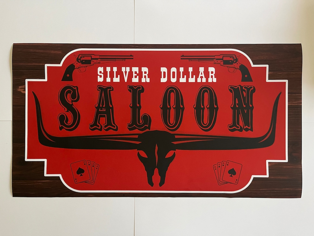 Saloon Poster Banner Western Style Bar Sign Wild West Man Cave - Etsy