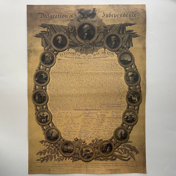 Declaration of Independence Poster - Etsy