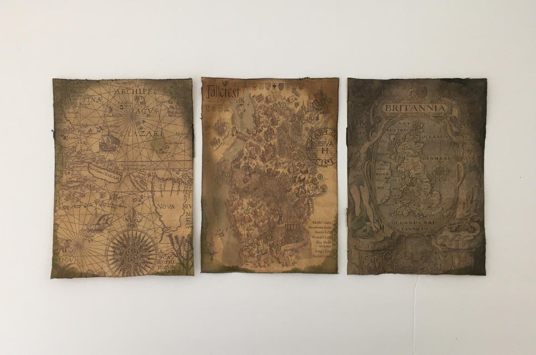 Treasure Maps Pirate Map Distressed Maps Old Vintage World Maps Prints ...