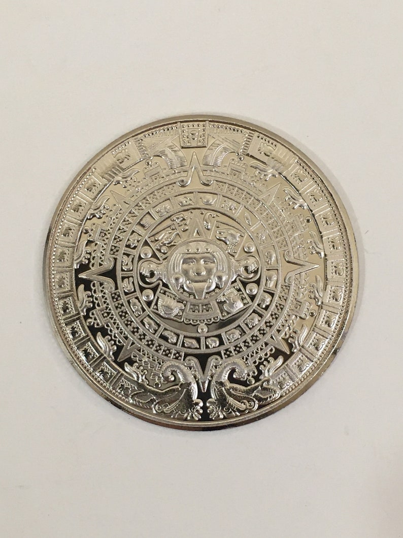 Mexico Mayan Aztec Calendar Replica Fake Gold Coin You Get 2 | Etsy