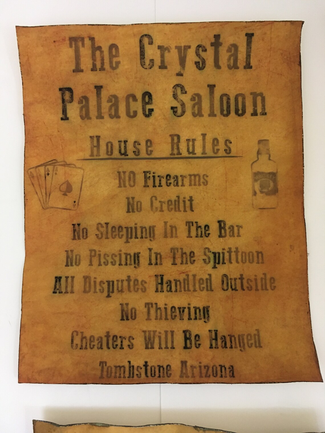 Old West Saloon House Rules Tombstone Dodge City Bar Poster - Etsy