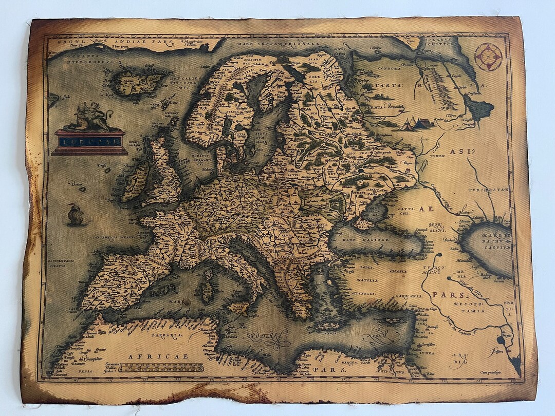 Ancient Map of Europe Poster Old Maps Print Reproduction Aged - Etsy ...