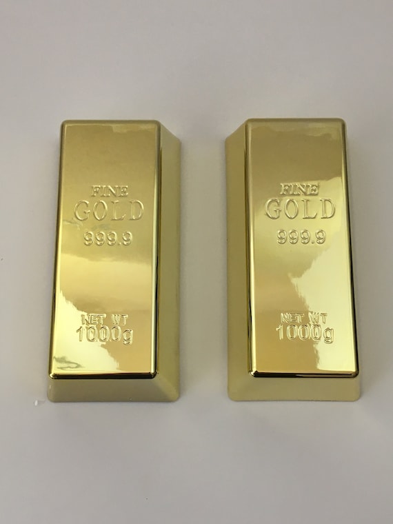 Fake Gold Bar Bullion Prop Desk Display Toy 2 Pack HEAVY | Etsy