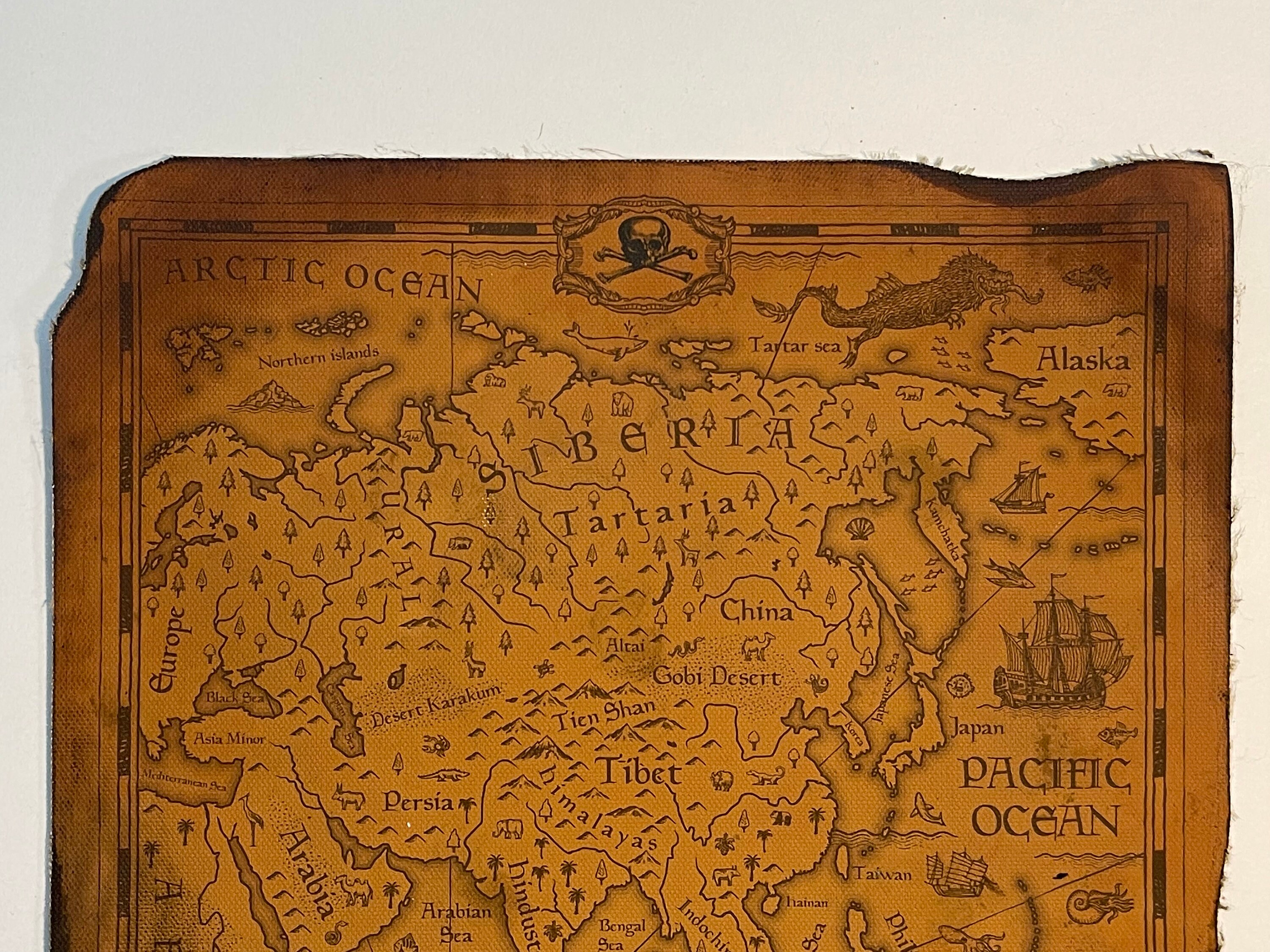 Treasure Map Pirate Maps Reproduction Replica Art Print Poster - Etsy ...