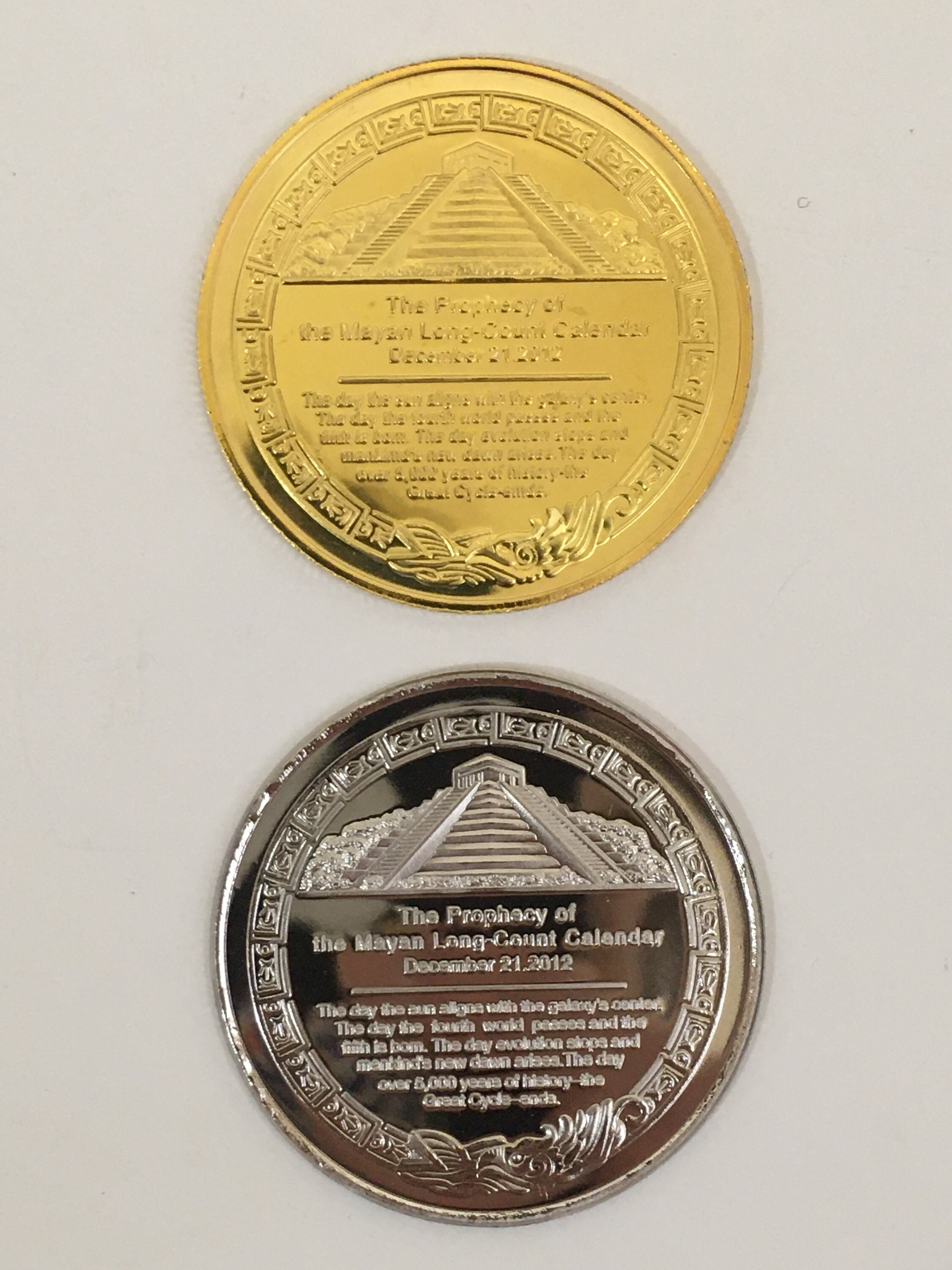 Mexico Mayan Aztec Calendar Replica Fake Gold Coin You Get 2 | Etsy