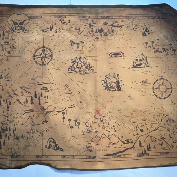 Giant Treasure Map Decor - Etsy