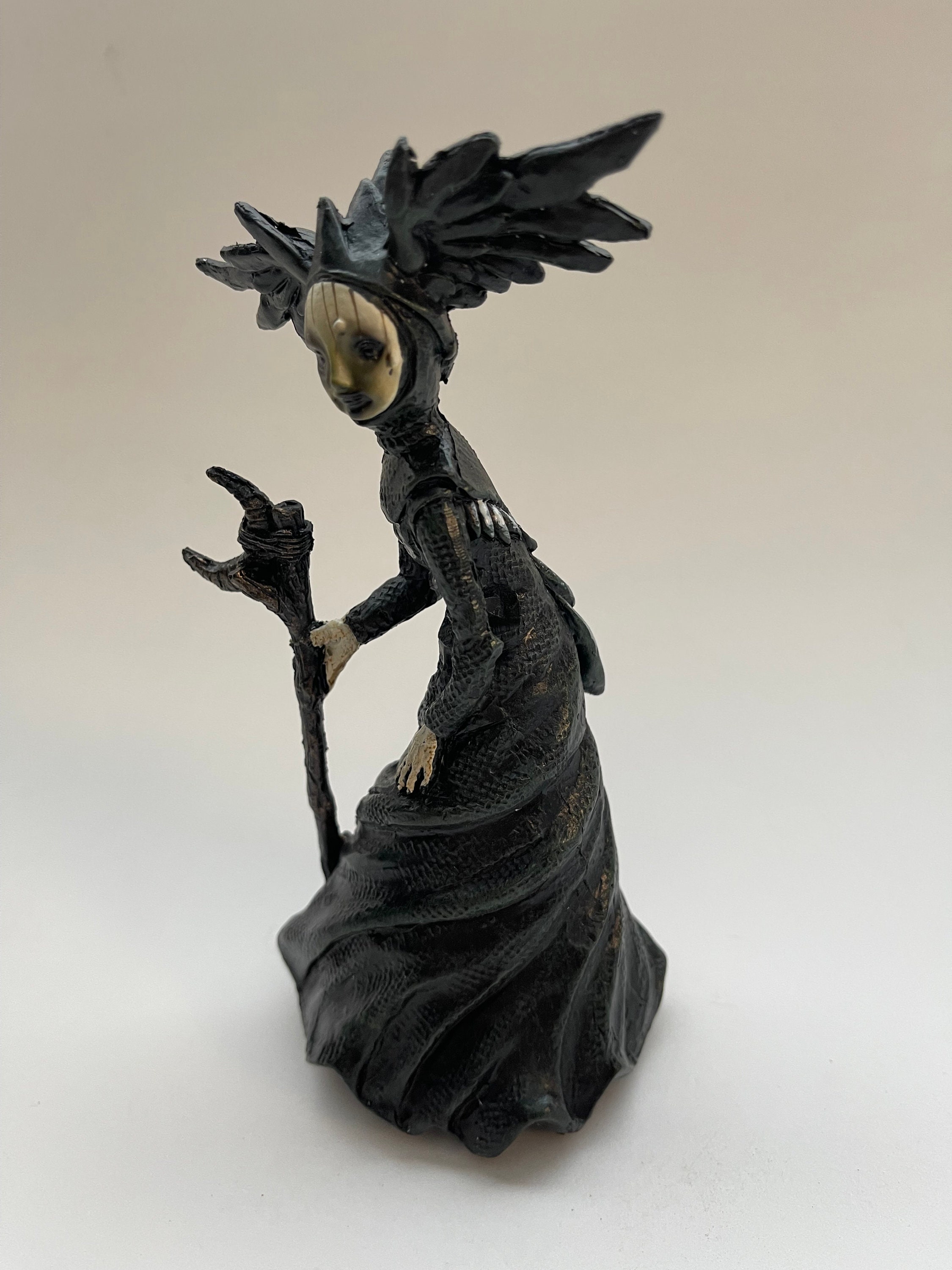 Witch Statue Halloween Decoration Black Magic Scary Witches - Etsy