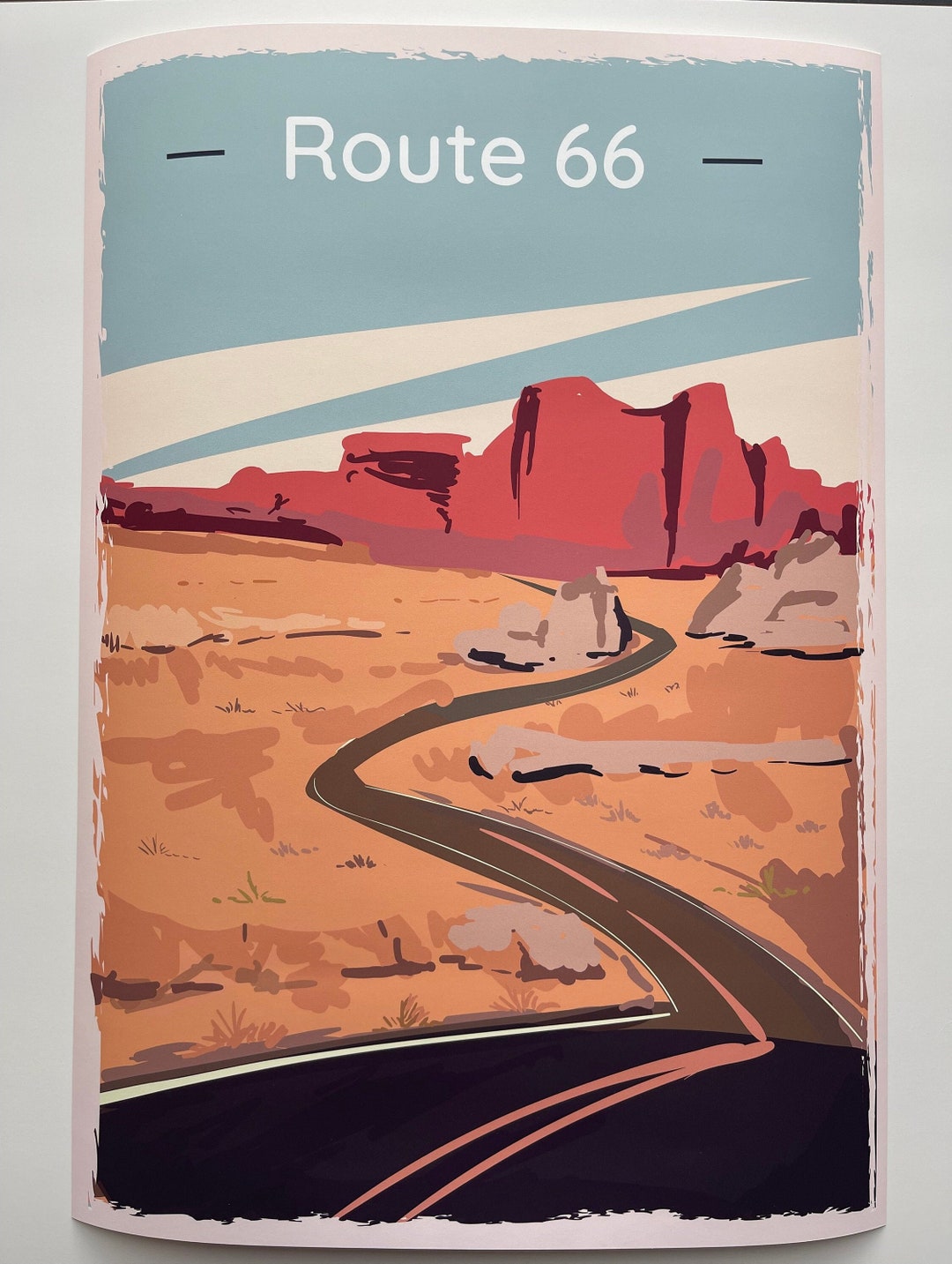 Route 66 Poster American Highway USA Roads Americana Posters - Etsy
