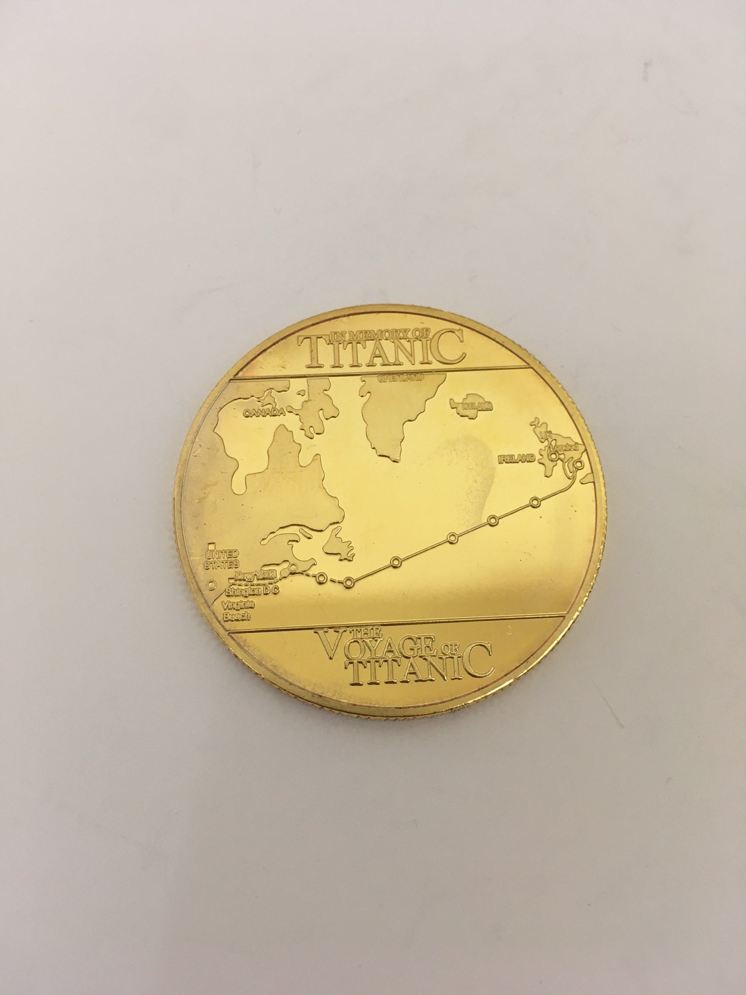Titanic White Star Line Commemorative Gold Coin Replica With - Etsy