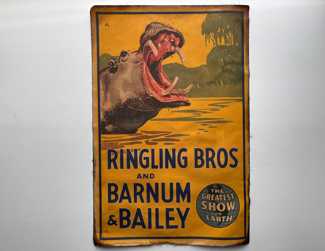 Circus Banner Ringling Bros Barnum and Bailey Vintage Style Carnival ...