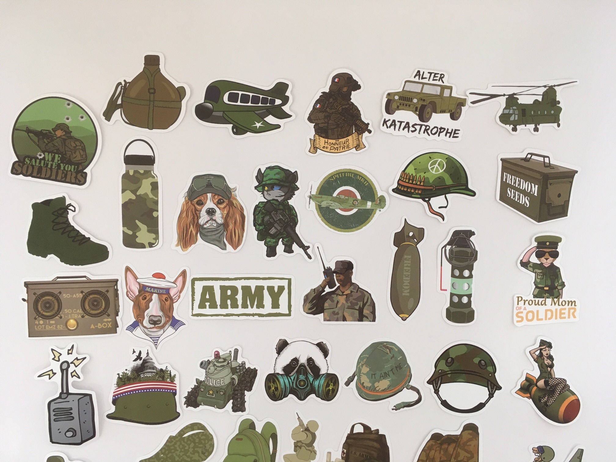 Military Army Stickers 50 Pcs Soldier American Patriot | Etsy
