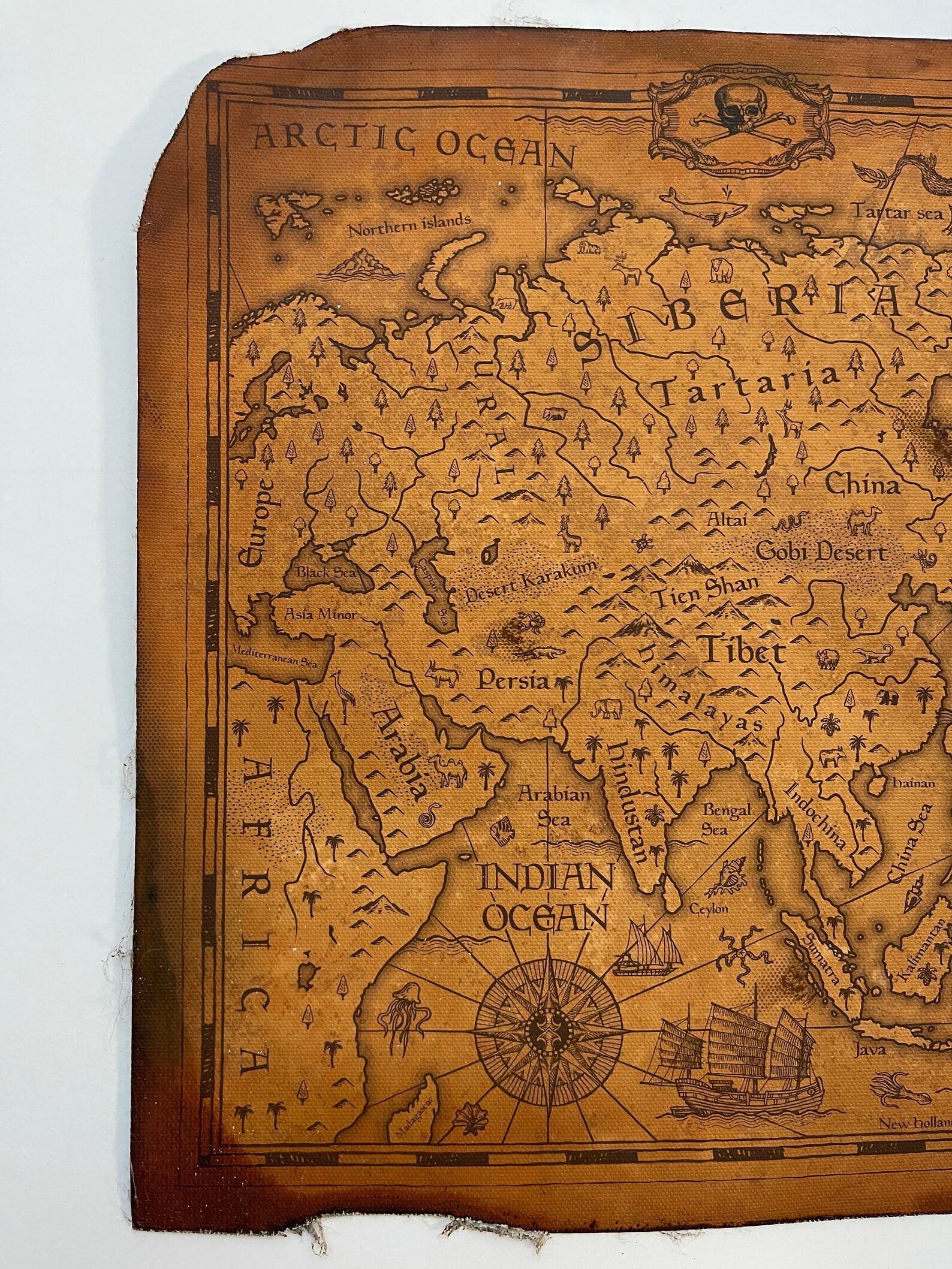 Treasure Maps Pirate Map Art Print Poster Reproduction CANVAS - Etsy