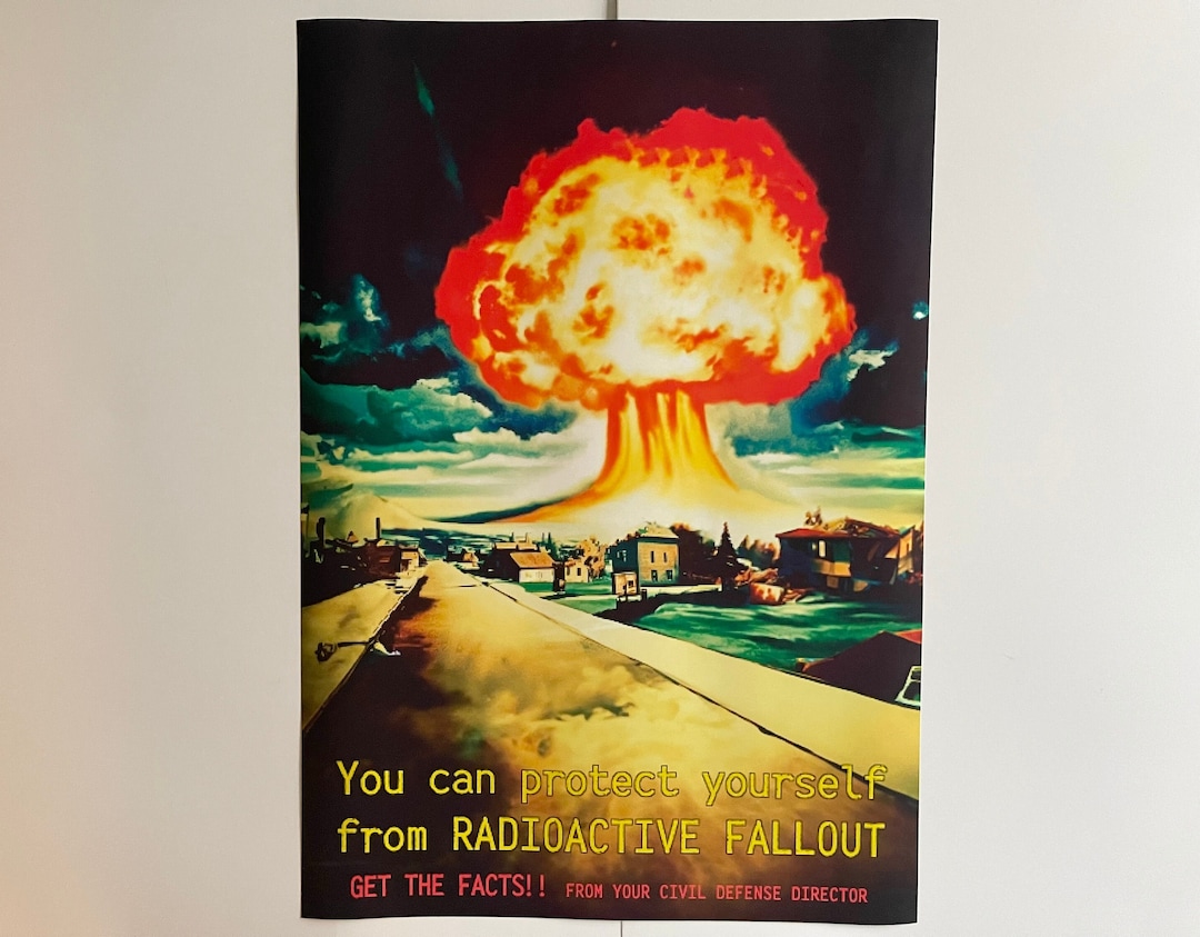 Poster Atomic Bomb 1950s Art Nuclear Explosion Print Matte - Etsy