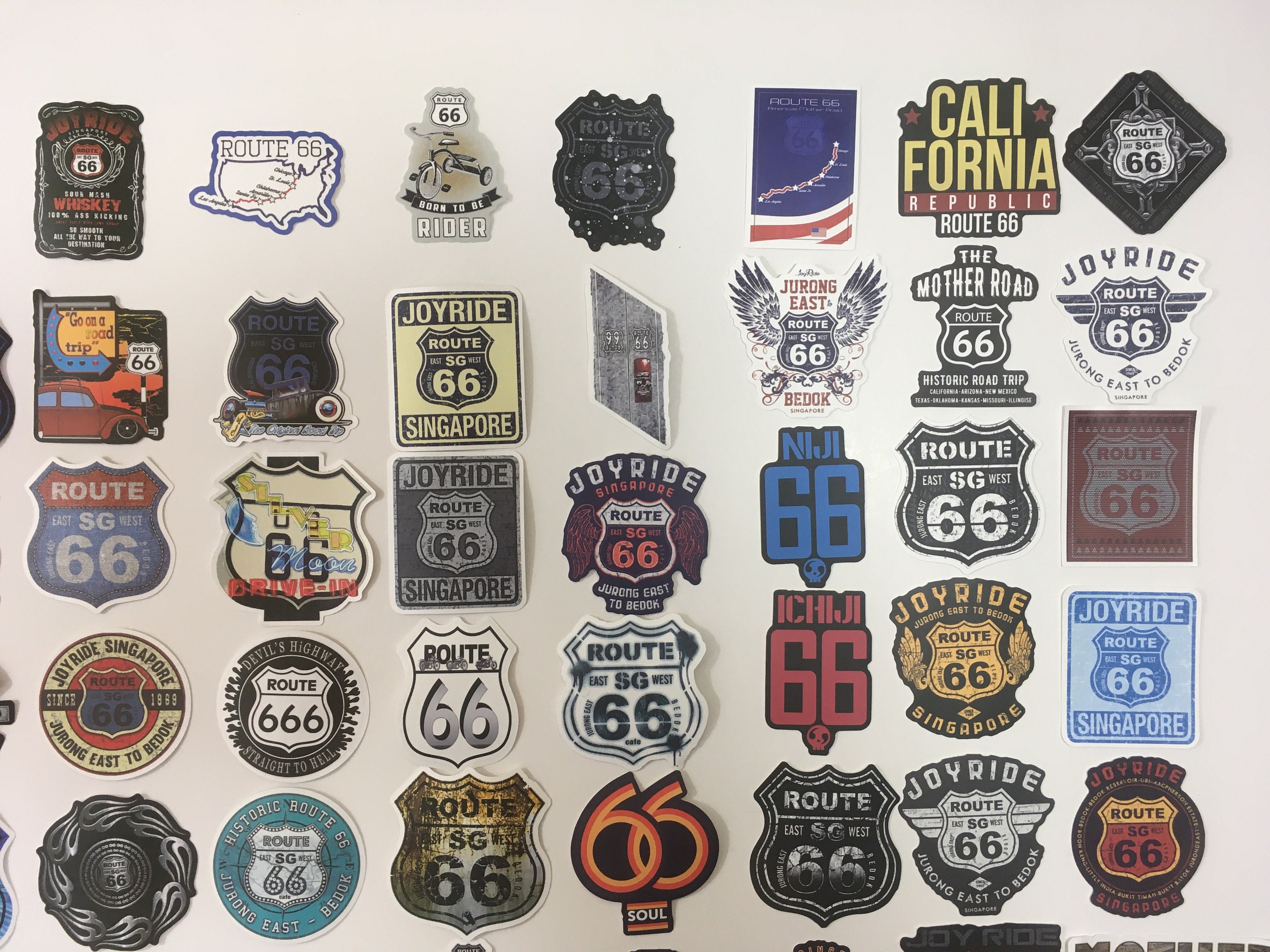Route 66 Stickers American Decals United States Roads | Etsy