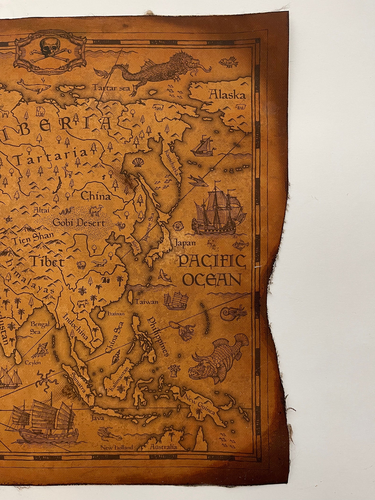 Treasure Maps Pirate Map Art Print Poster Reproduction CANVAS - Etsy