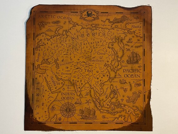 Treasure Map Pirate Maps Reproduction Replica Art Print Poster - Etsy ...