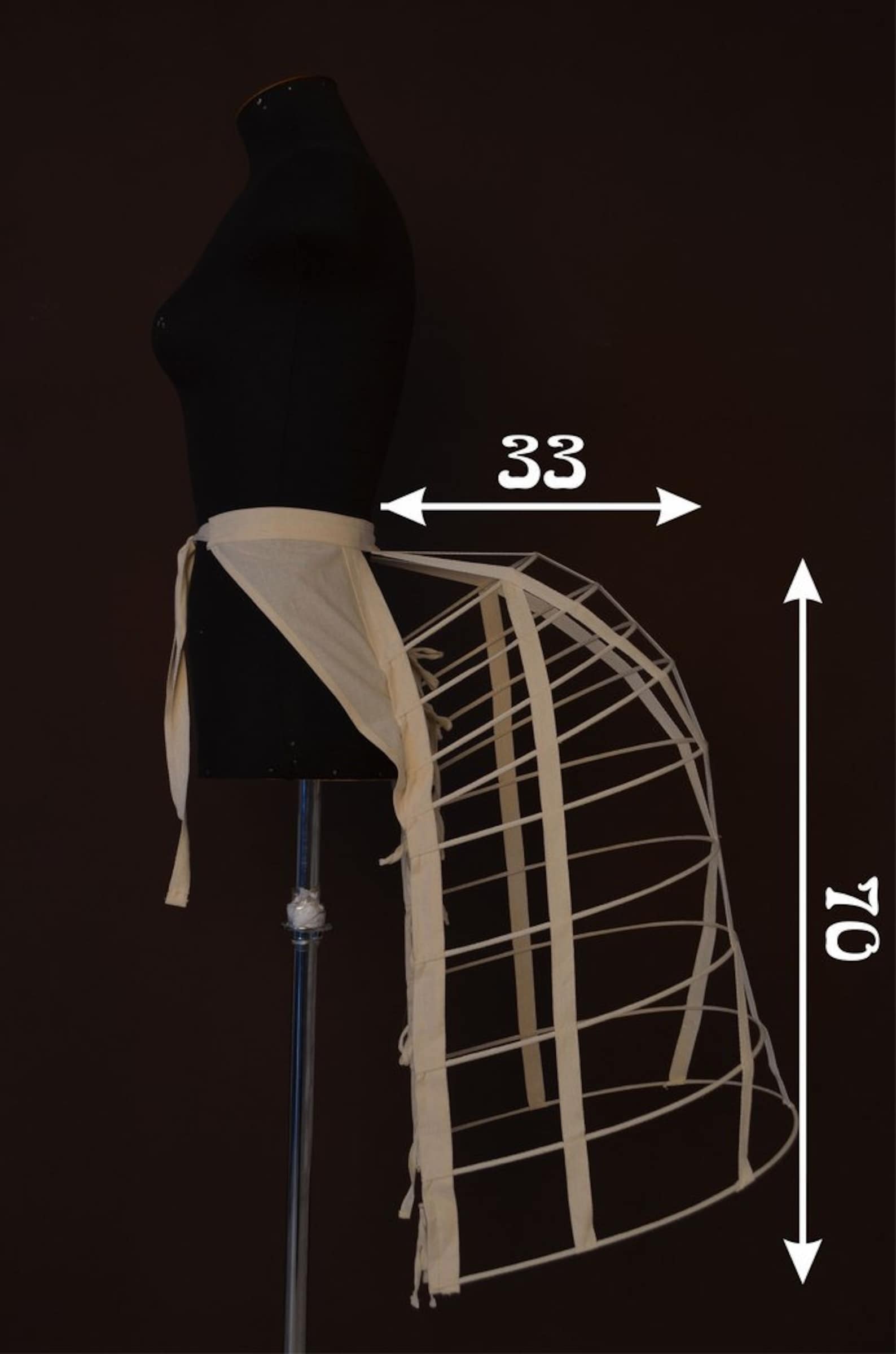 Victorian Bustle 1880s Lobstertail Bustle Cage Late Bustle | Etsy