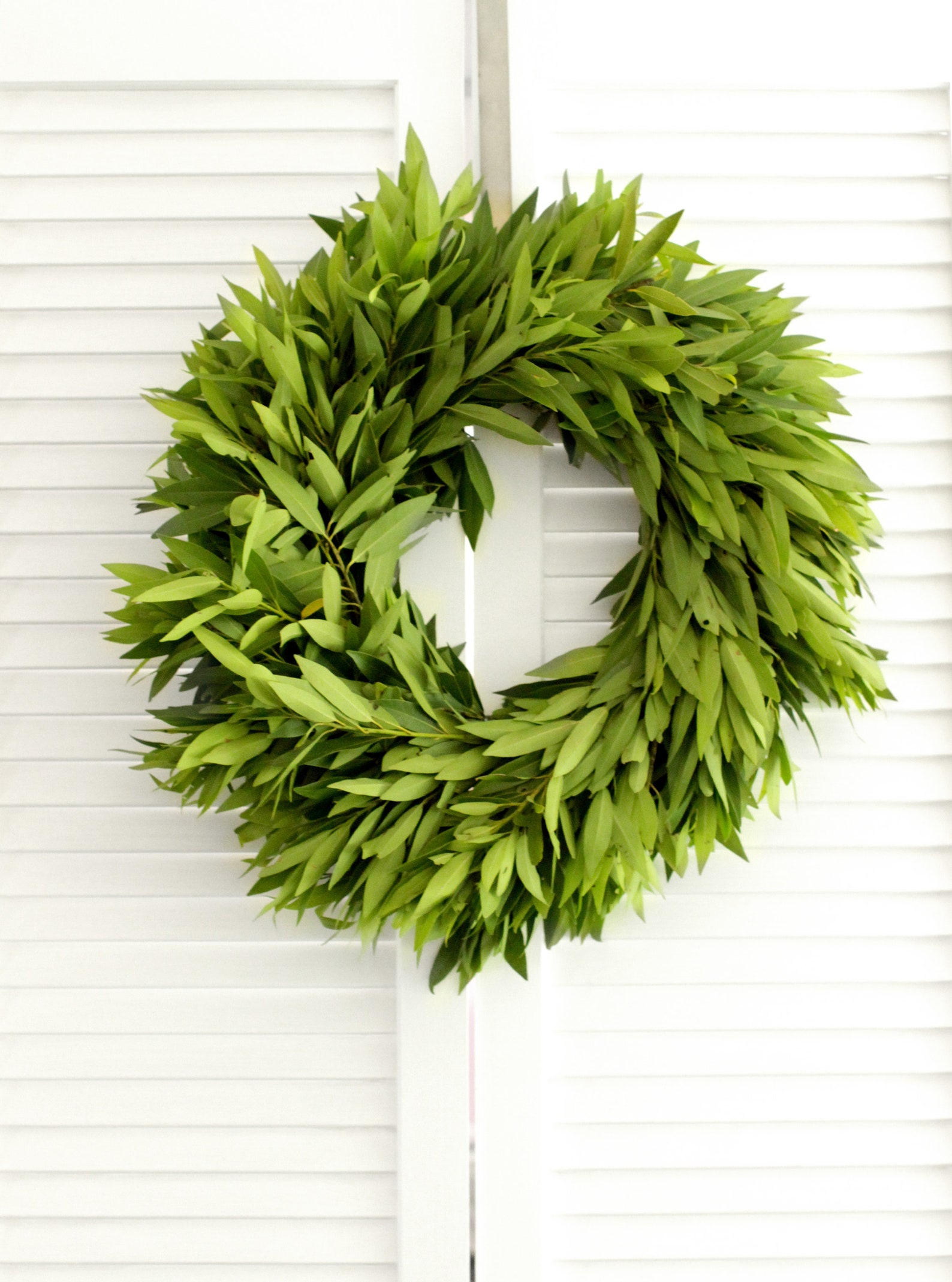 Fresh Handmade Wreath Bay Leaf Greenery Wreath for Front - Etsy