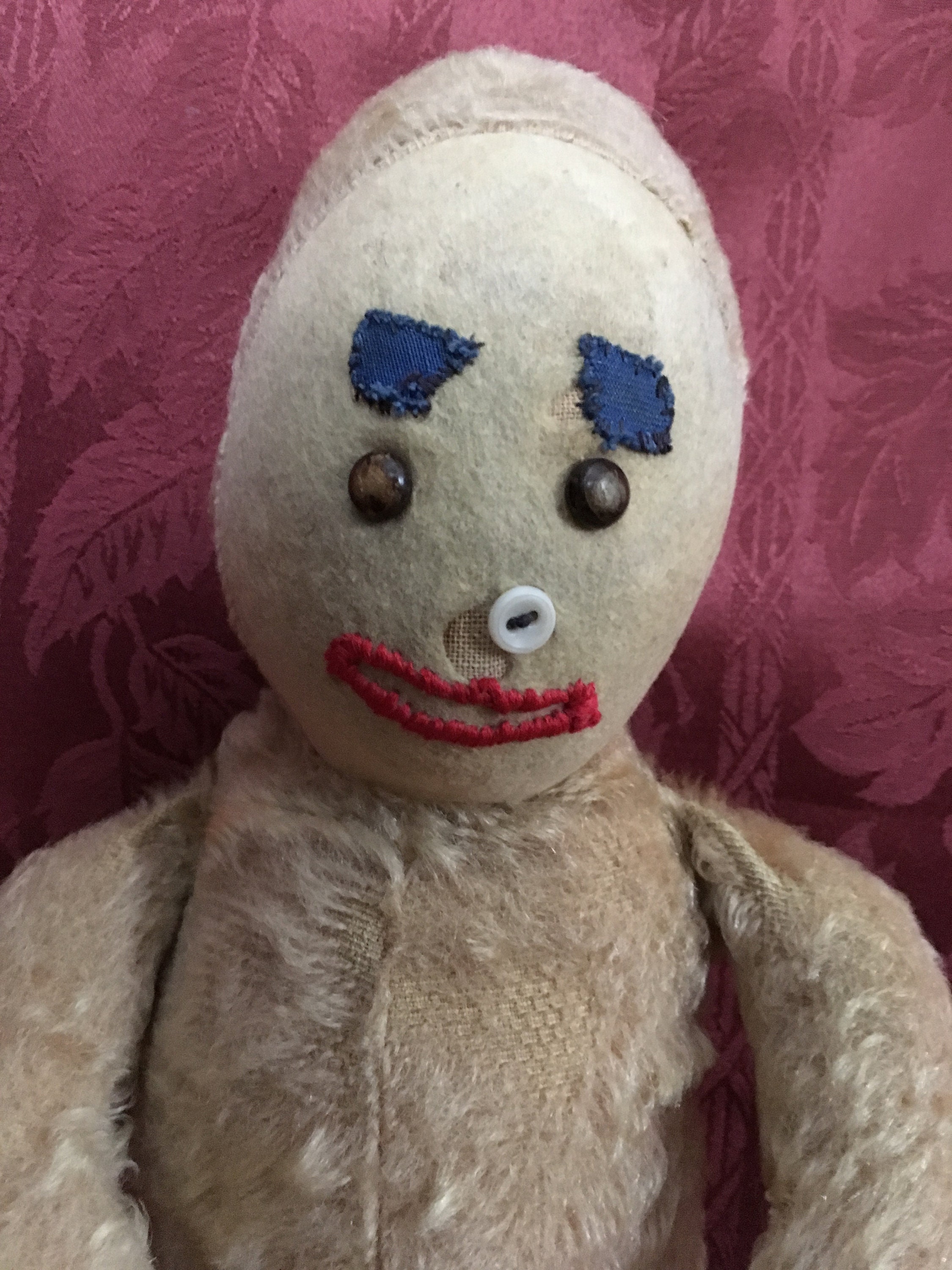 Vintage Handmade Folk Art Stuffed Monkey - Etsy