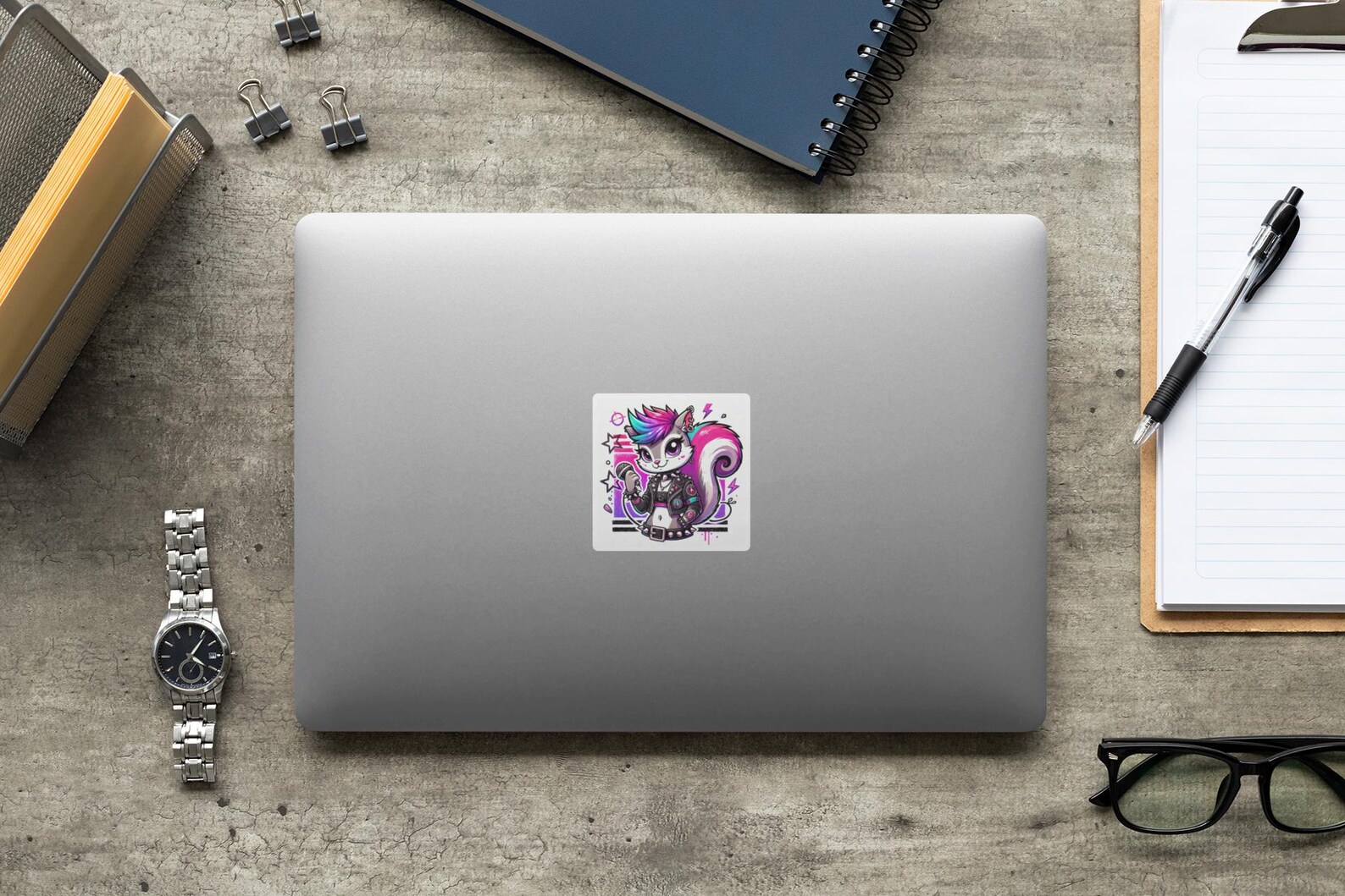 Punk Rock Grrl Squirrel Sticker - Etsy