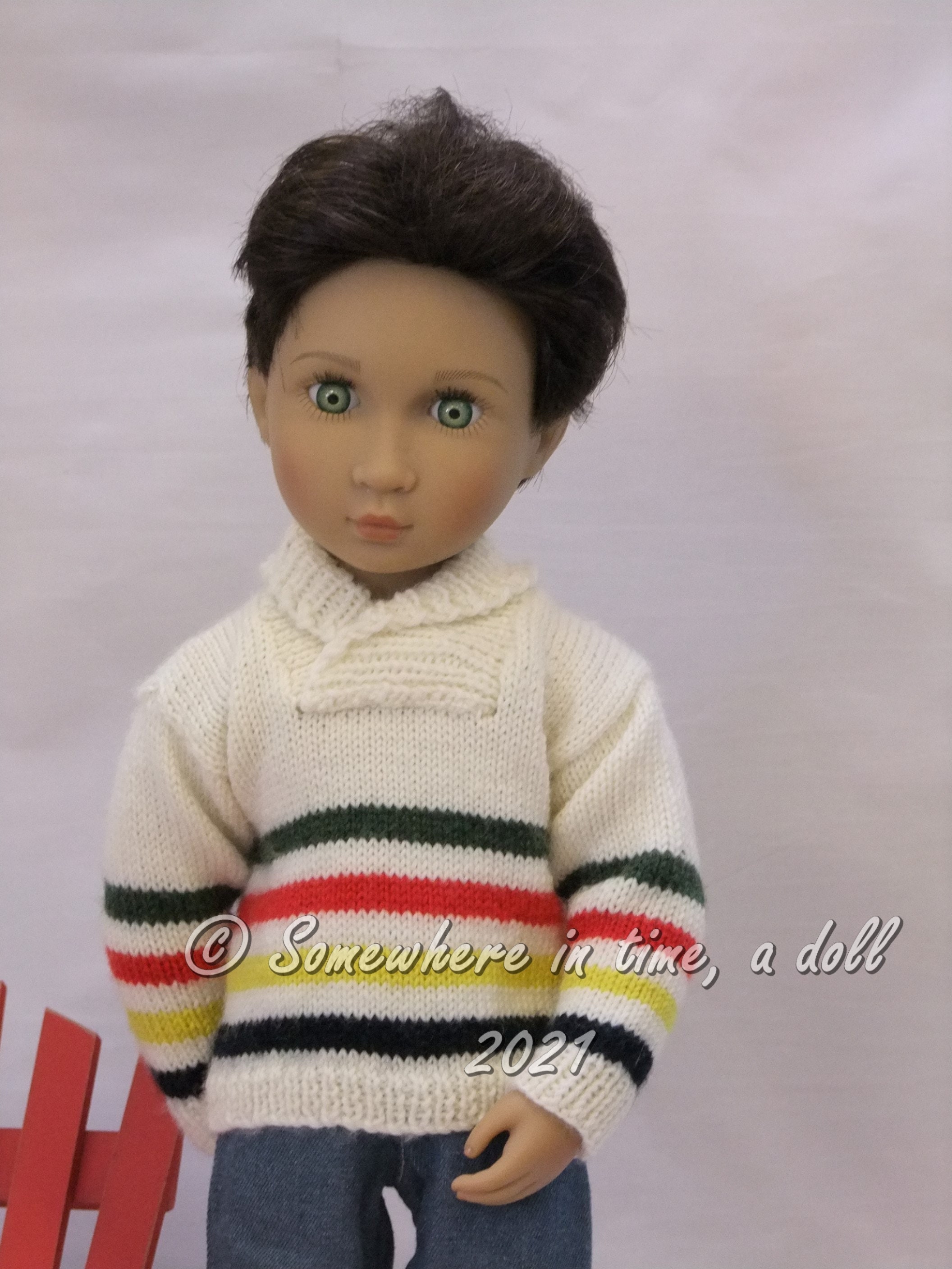 PDF Knitting Pattern for Crossover Shawl Collar Sweater for A Girl for ...