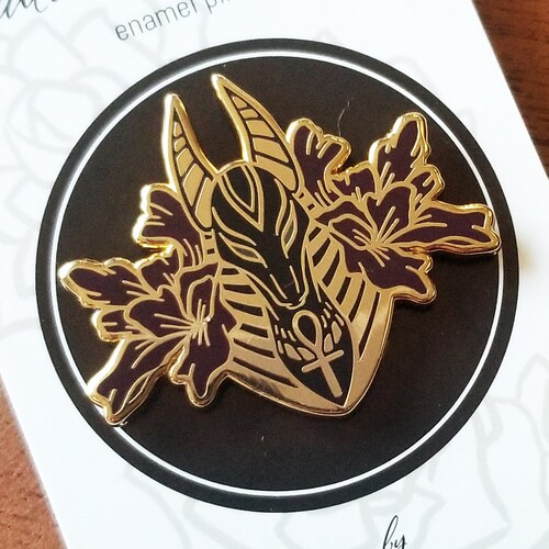 Anubis Hard Enamel Pin Egyptian Collection - Etsy