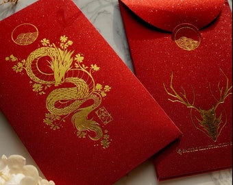 Year of the Dragon 2024 Chinese New Year Envelope, Red Packet, Red ...