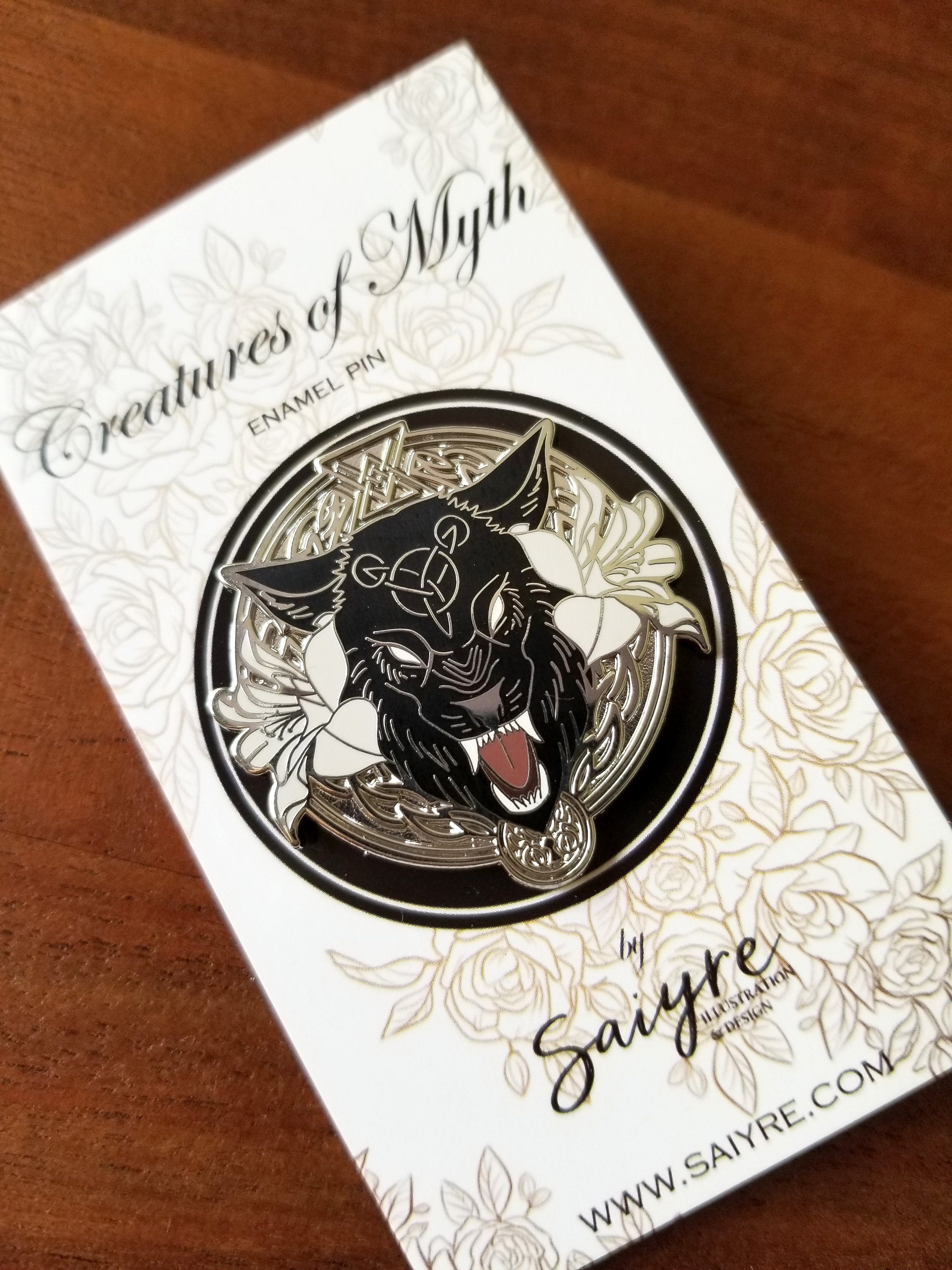 Fenrir Hard Enamel Pin Norse Collection | Etsy