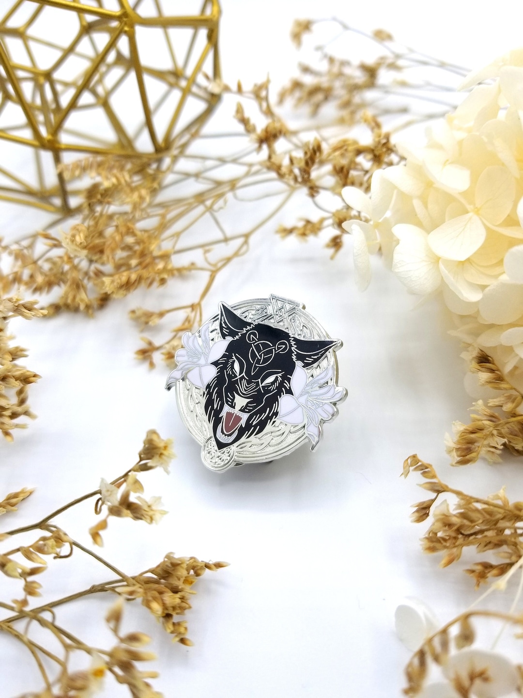 Fenrir Hard Enamel Pin | Norse Collection | Monster Wolf Mythology Art ...