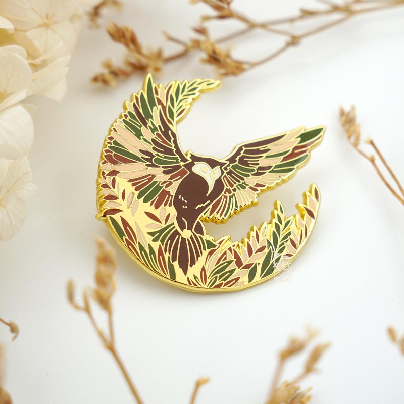 Bird Enamel Pin - Etsy