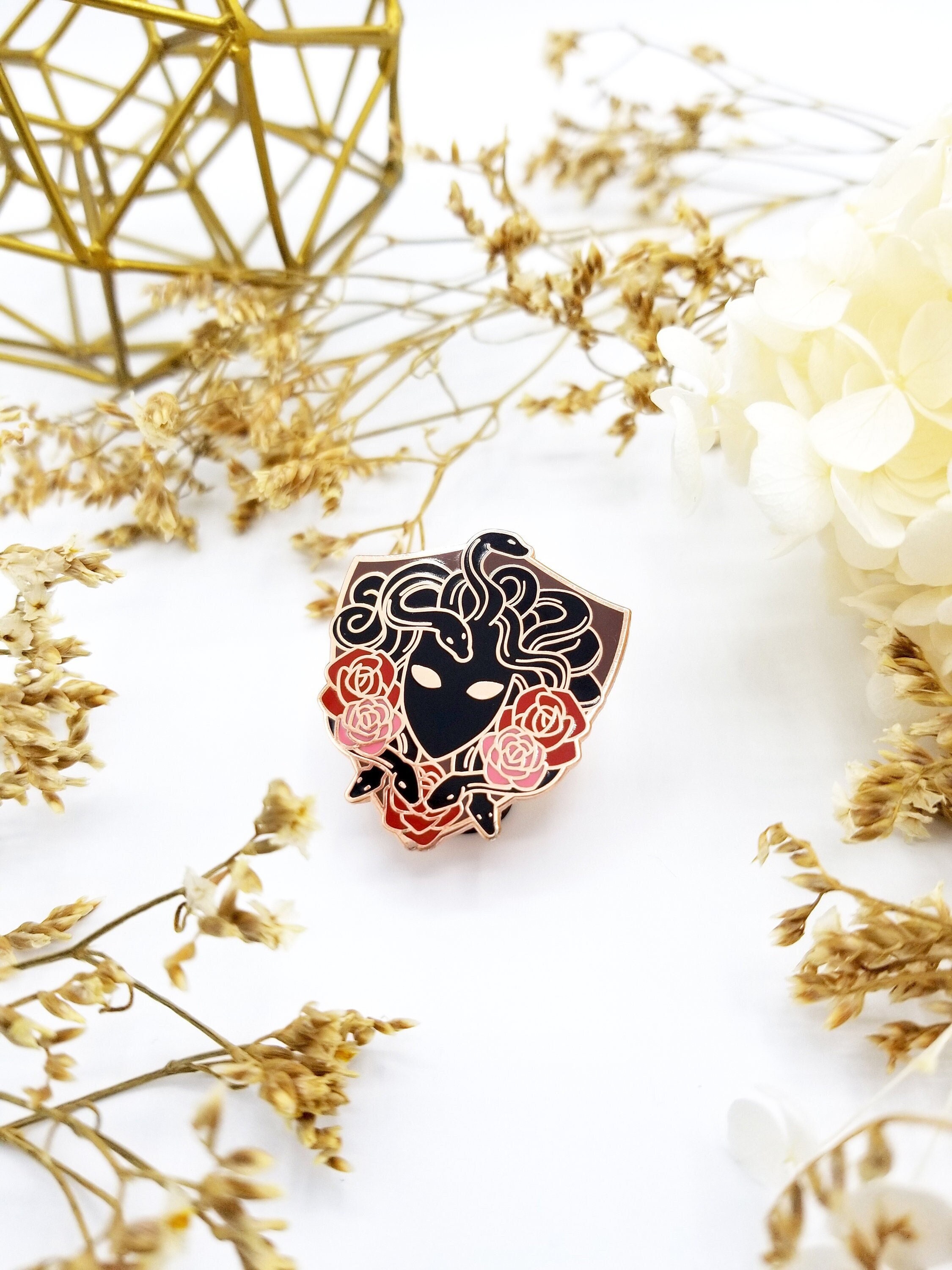 Medusa Hard Enamel Pin greek Collection - Etsy