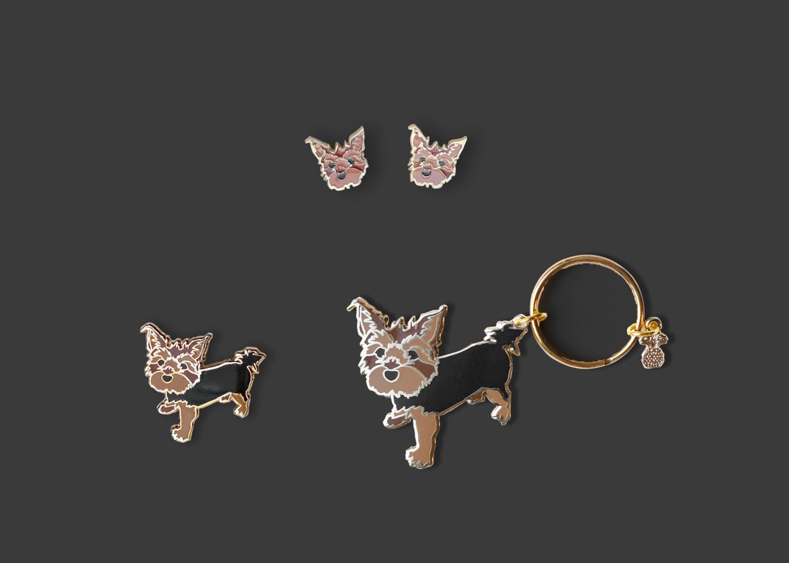 Yorkie Yorkshire Terrier Pin Ross the New York Yorkie Hard | Etsy