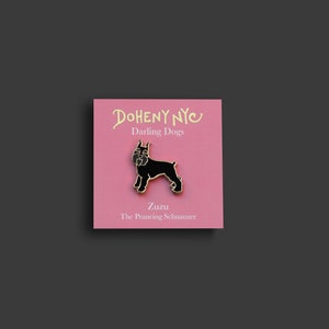 Black Schnauzer Pin | Zuzu the Prancing Schnauzer Hard Enamel Pin ...
