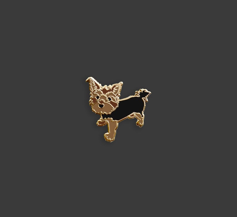 Yorkie Yorkshire Terrier Pin Ross the New York Yorkie Hard | Etsy