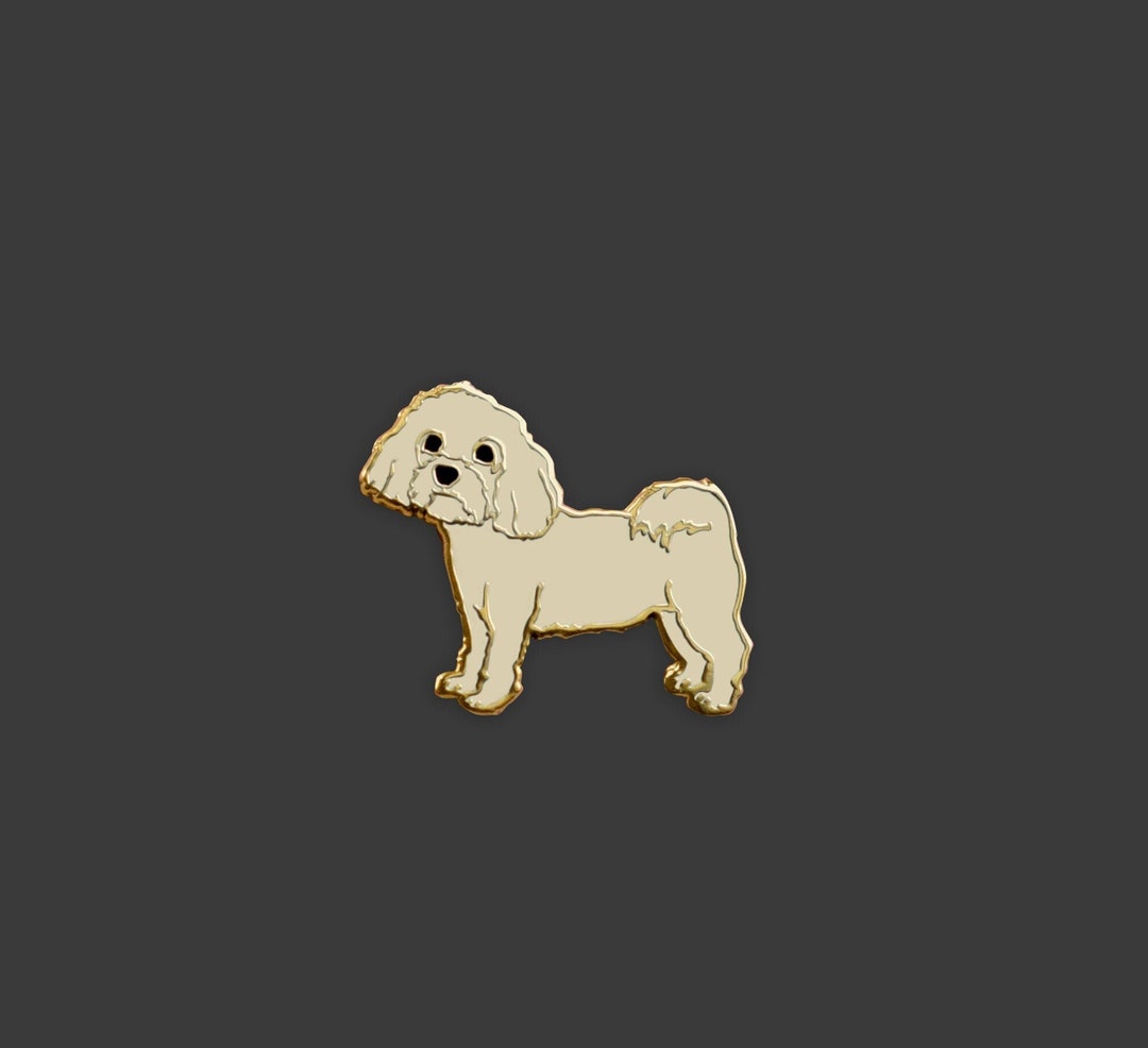Cavachon Pin | Lily La Reina Cavachon Hard Enamel Pin | Doheny NYC ...