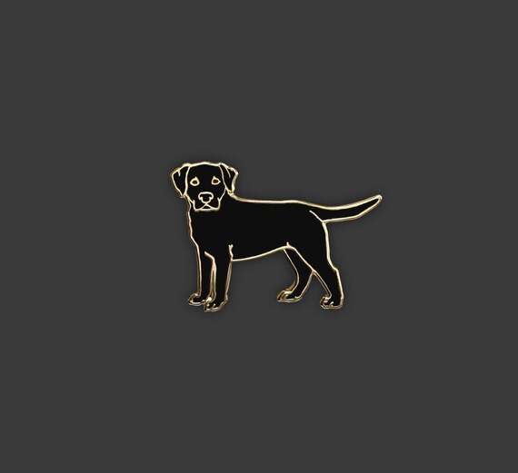 Black Lab Pin Nat the Ambitious Black Lab Hard Enamel Pin | Etsy