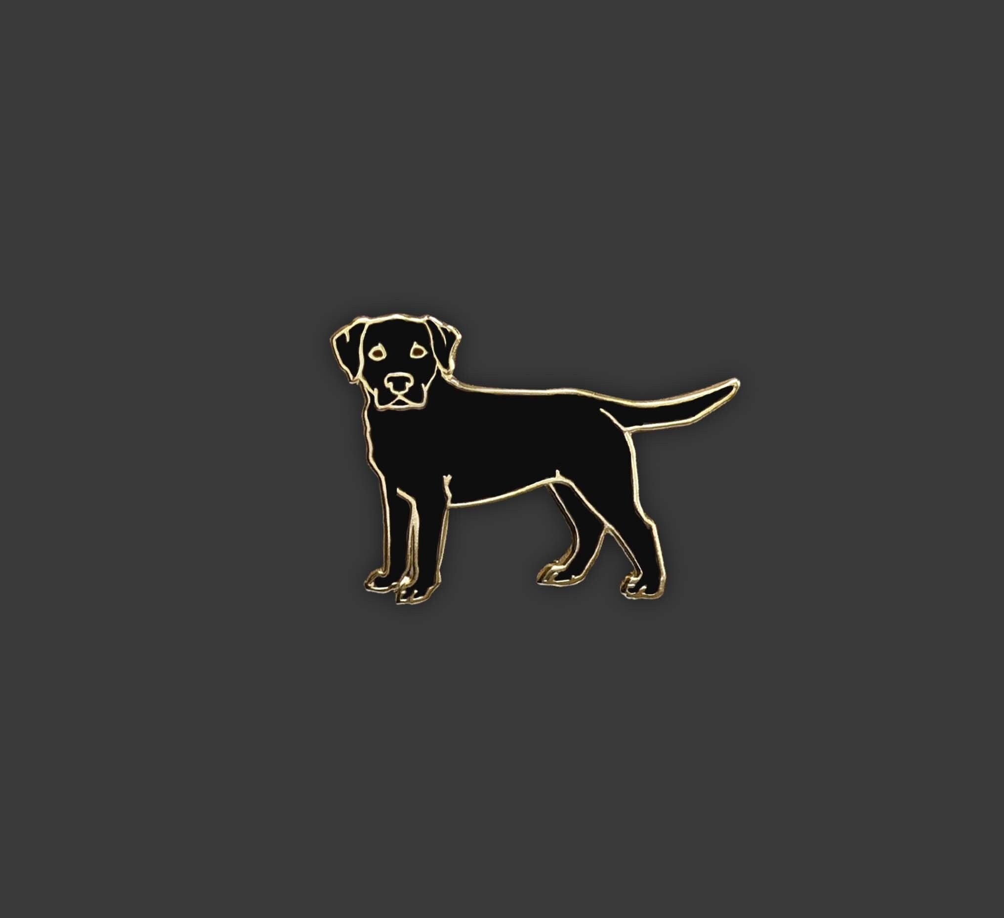 Black Lab Pin Nat the Ambitious Black Lab Hard Enamel Pin - Etsy