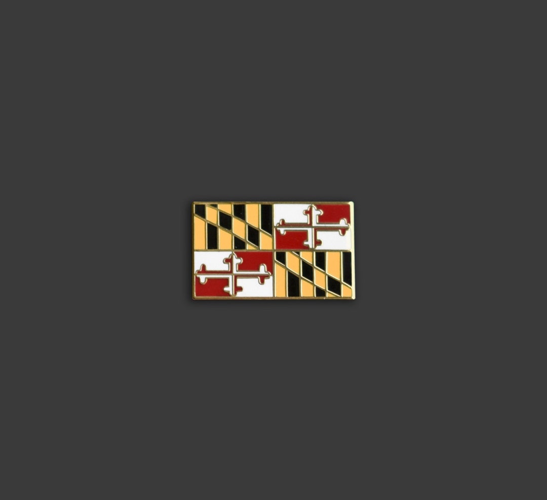 Maryland State Flag Pin | Maryland Flag Calvert and Crossland Hard ...