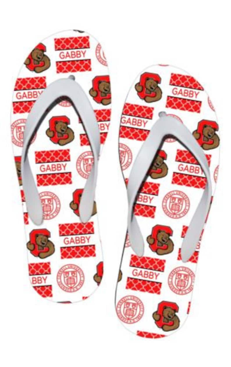 College Themed Flip Flops, Customized for Any School! - Etsy