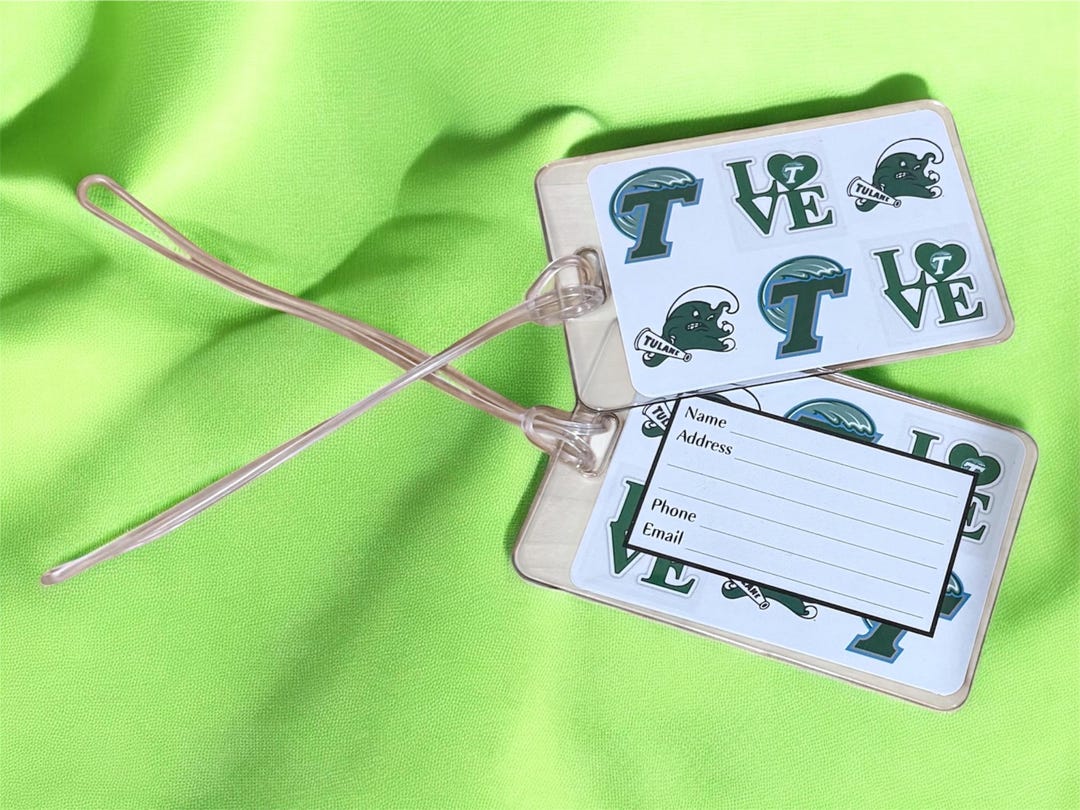 College Themed Bag Tags/ Luggage Tags, Set of 2 - Etsy