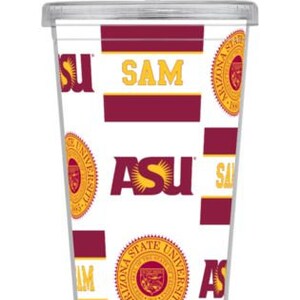 College Themed Tumbler With Hard Plastic Straw, Any School! - Etsy